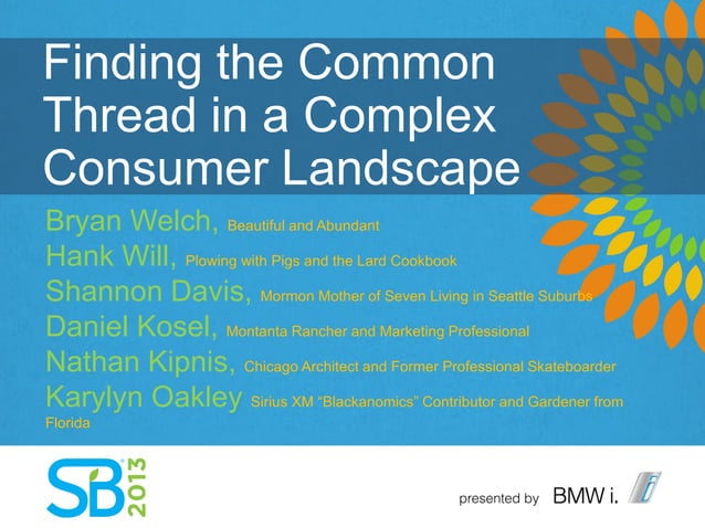 Finding the Common Thread in a Complex Consumer Landscape | PPT