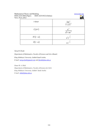 11.[104 111]analytical solution for telegraph equation by modified of sumudu transform elzaki ...