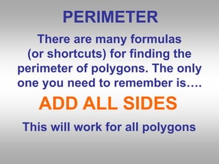 11-1, 11-2 Perimeter & Area of Polygons.ppt