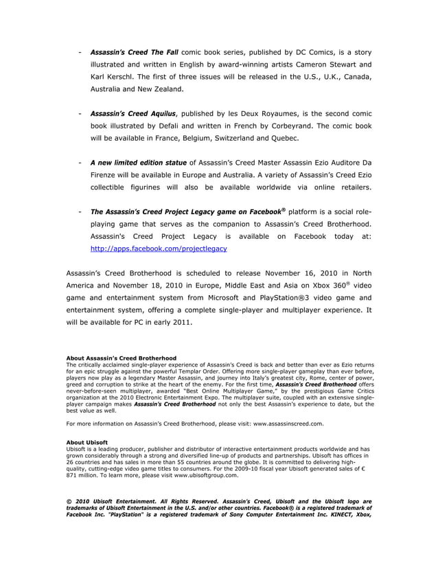 Ubisoft Expands Assassin's Creed Universe Beyond Video Games with New ...