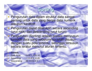 11 12 -pengurutan dan-pencarian | PDF