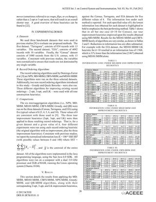 Record Ordering Heuristics for Disclosure Control through Microaggregation | PDF