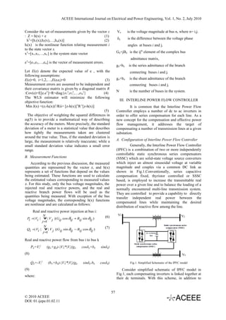 State Estimation of Power System with Interline Power Flow Controller | PDF