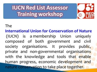 Endemism and IUCN red list categories | PPT