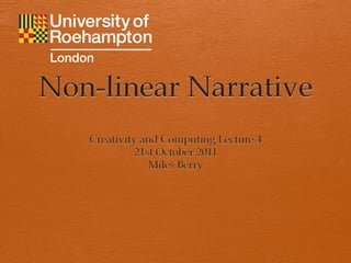 Non-linear narrative | PPT
