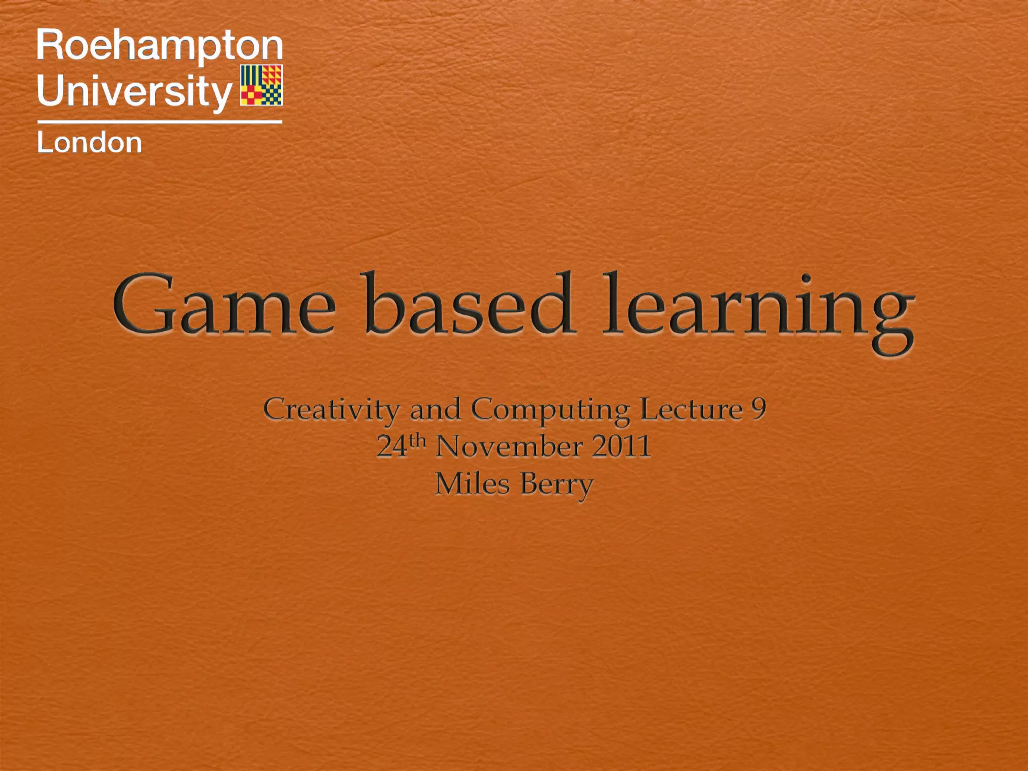Game based learning | PPT