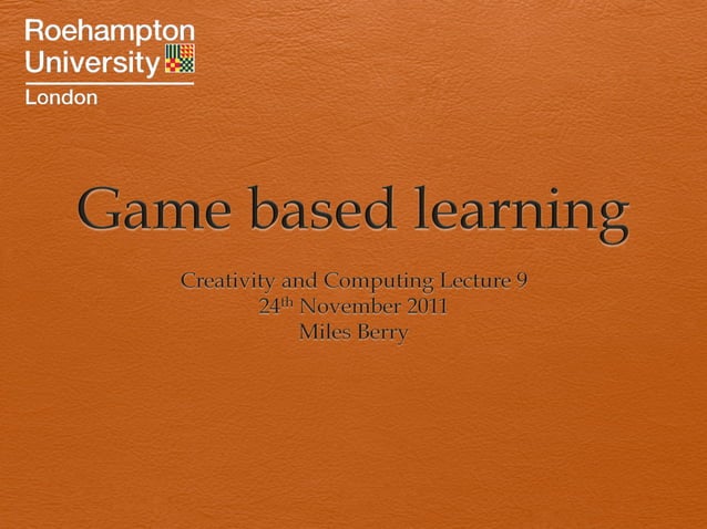 Game based learning | PPT