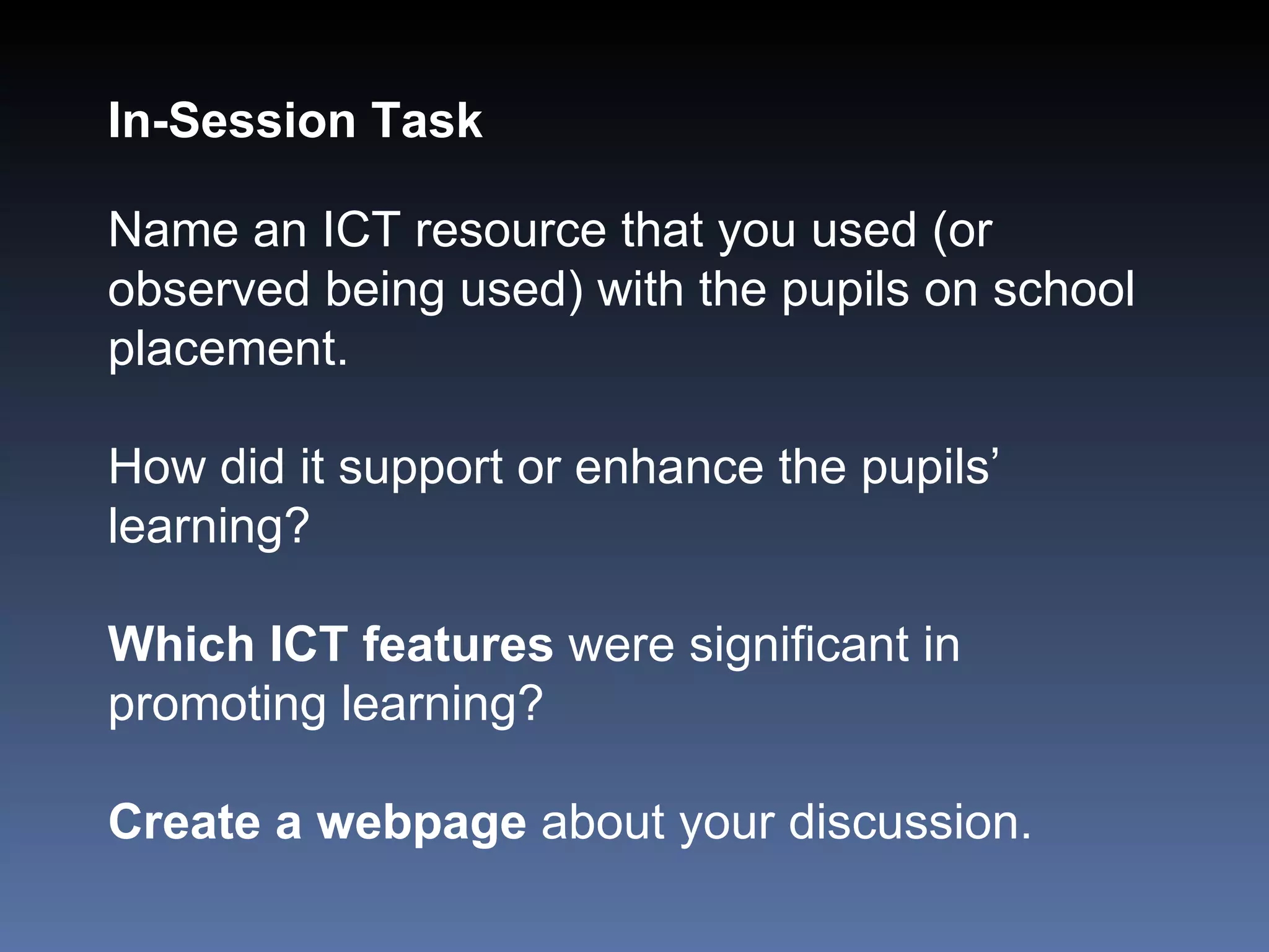 Developing Pupils' ICT Capability - Lecture 1 | PPT