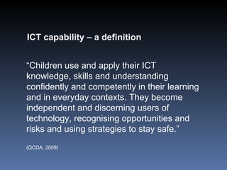 Developing Pupils' ICT Capability - Lecture 1 | PPT