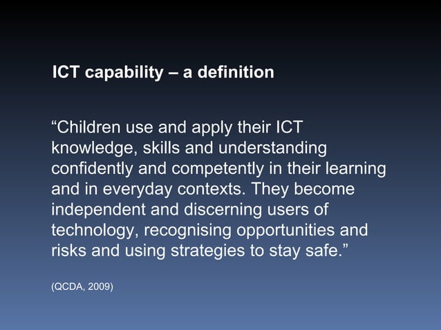Developing Pupils' ICT Capability - Lecture 1 | PPT