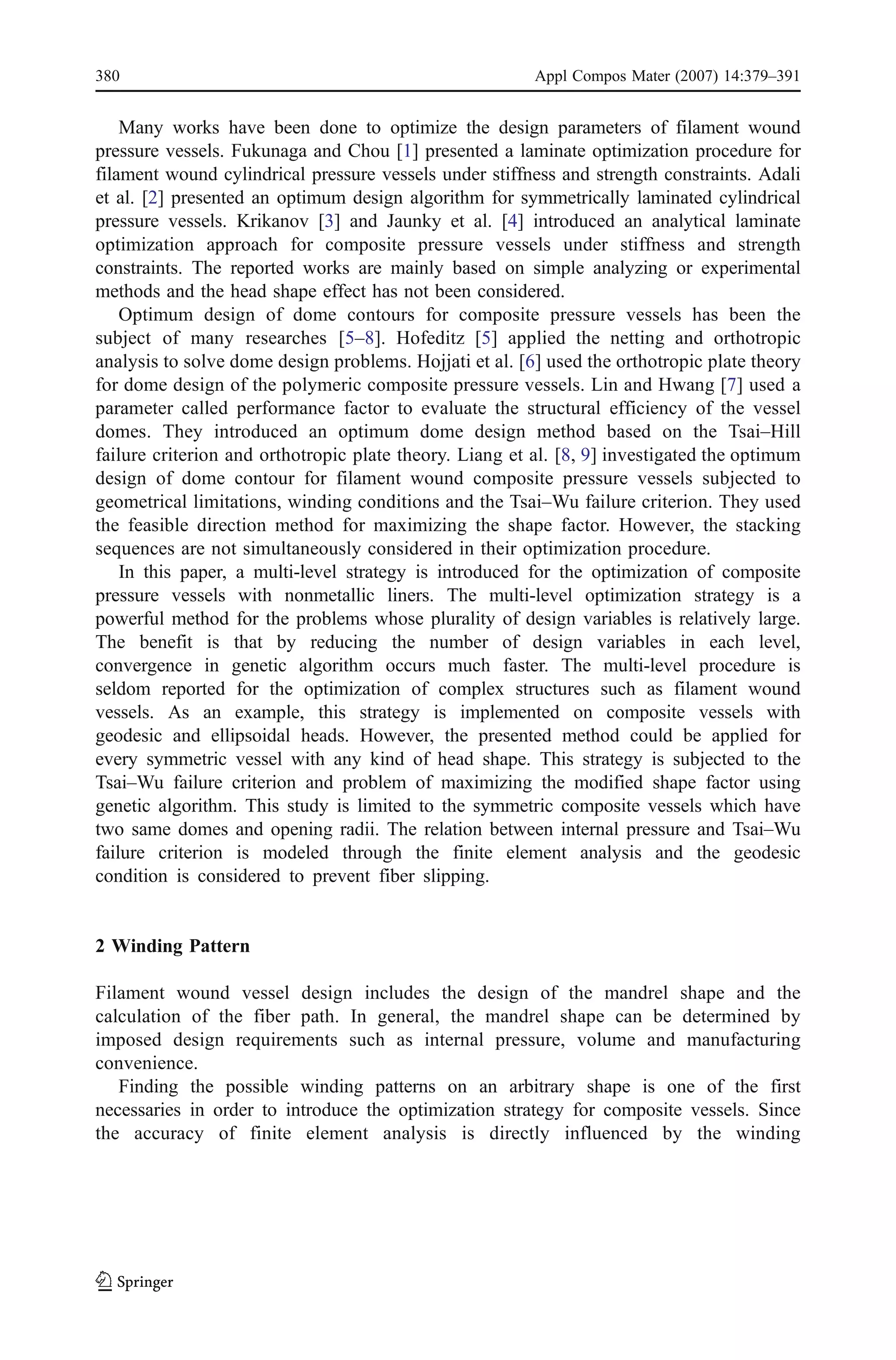 Composite dome Shape and Pressure Vessels Optimization | PDF