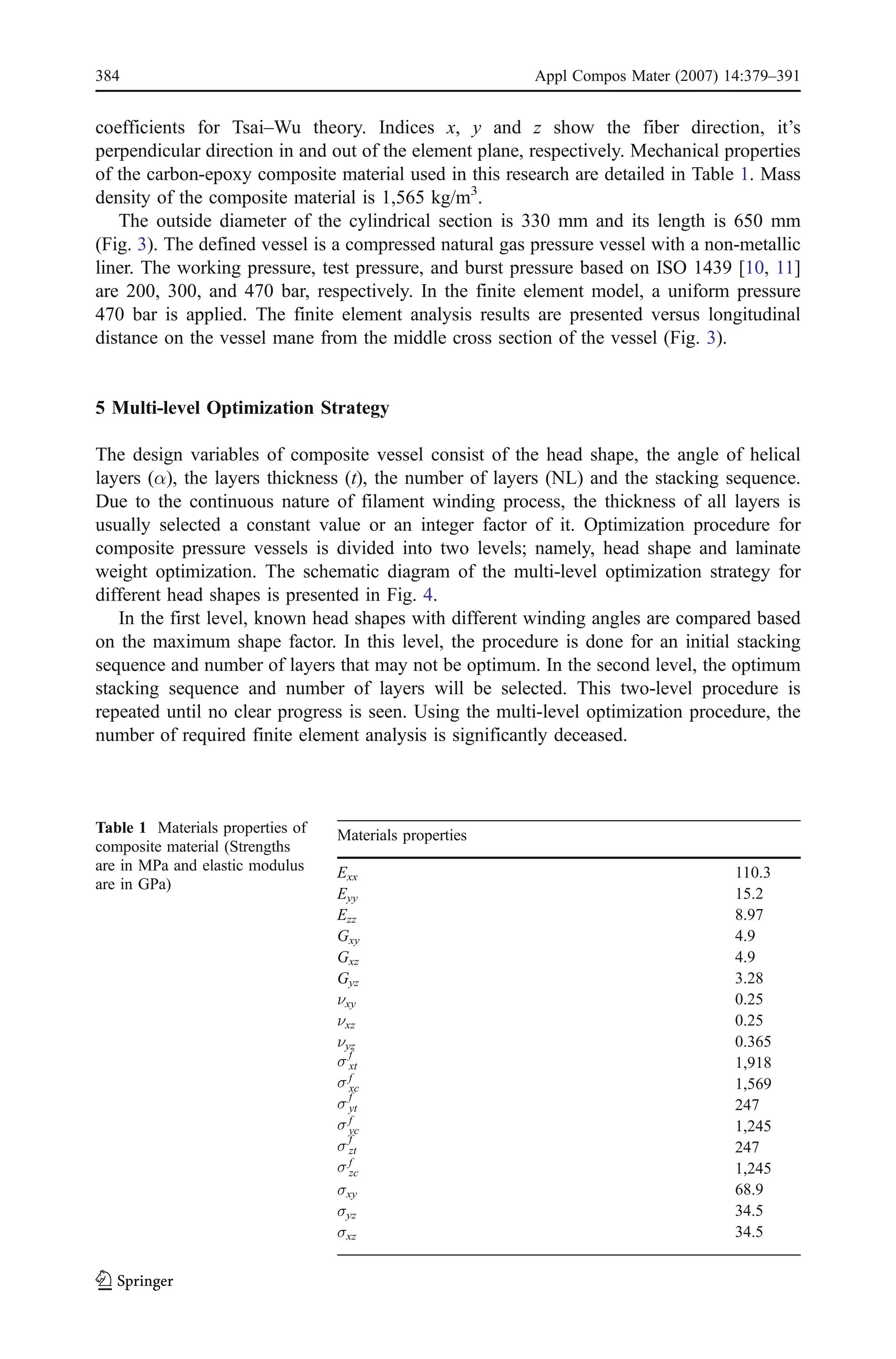 Composite dome Shape and Pressure Vessels Optimization | PDF