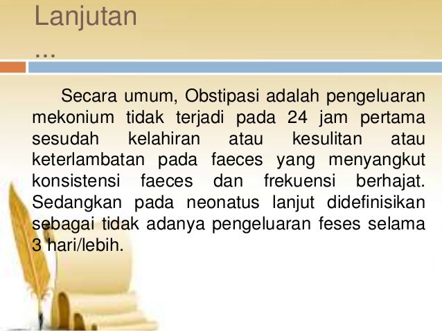 ASUHAN KEBIDANAN NEONATUS (OBSTIPASI)