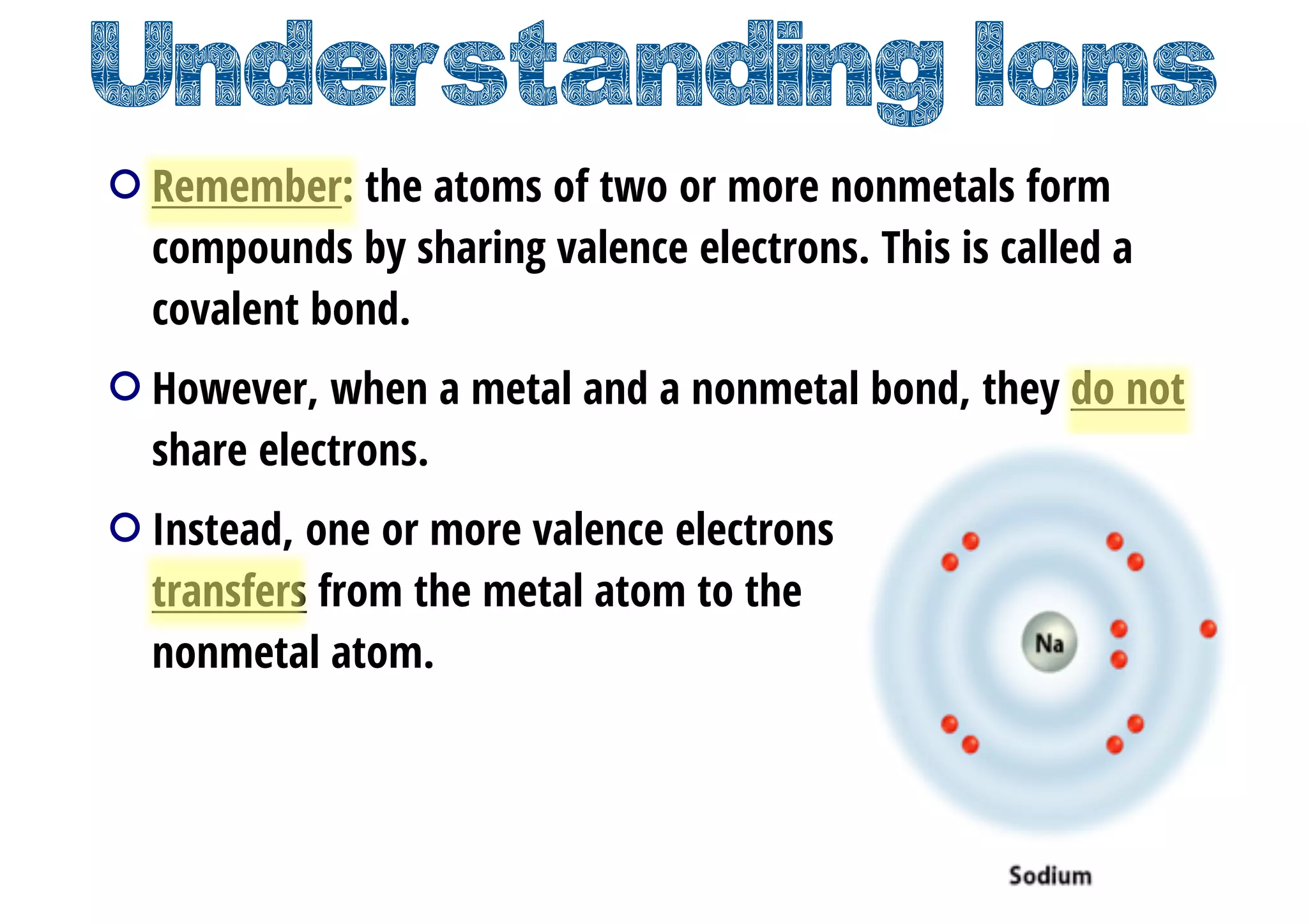 Ionic and metallic bonding | PDF