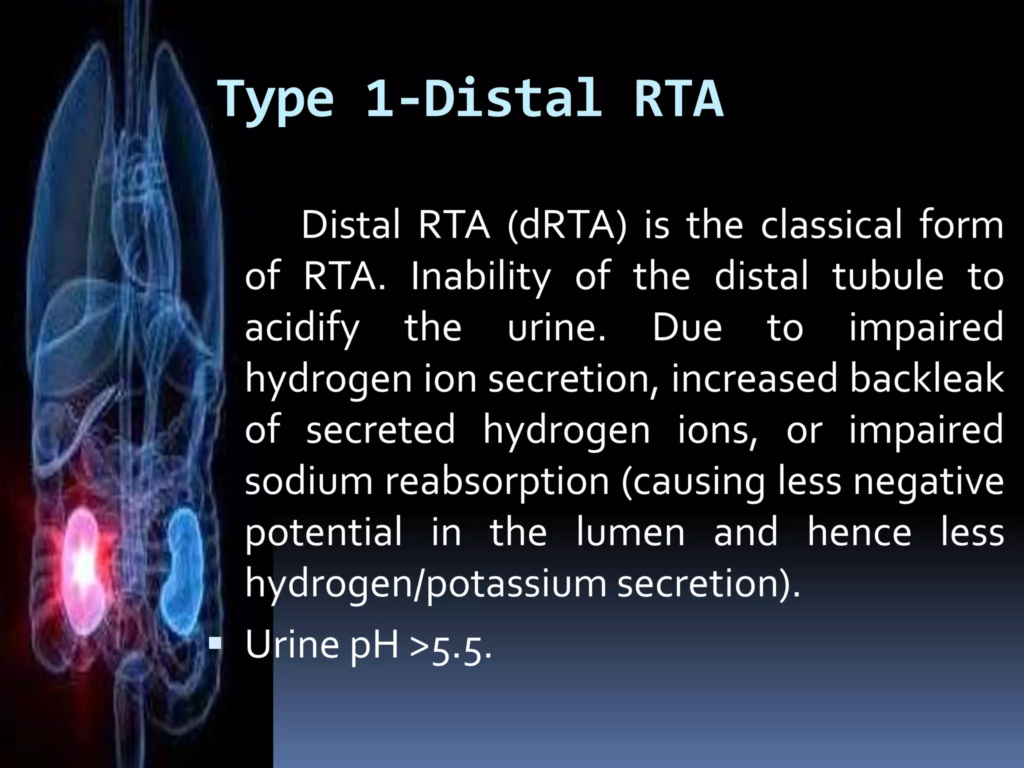 renal tubular acidosis (RTA) | PPTX