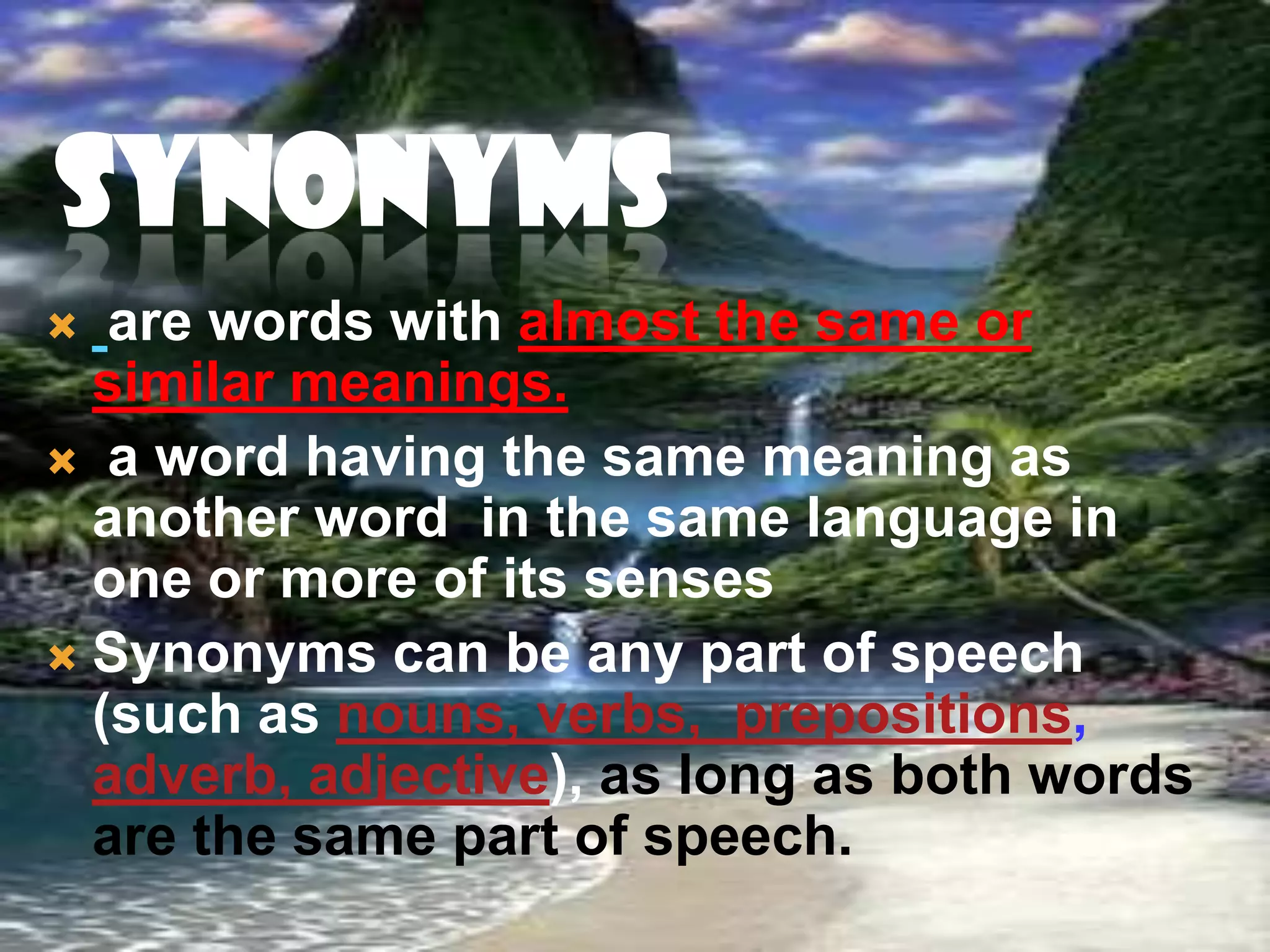 synonyms and antonyms | PPTX
