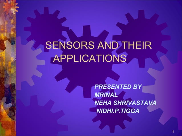 Sensors and their applications | PPT