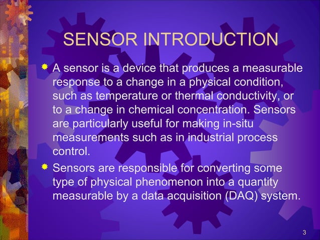 Sensors and their applications | PPT