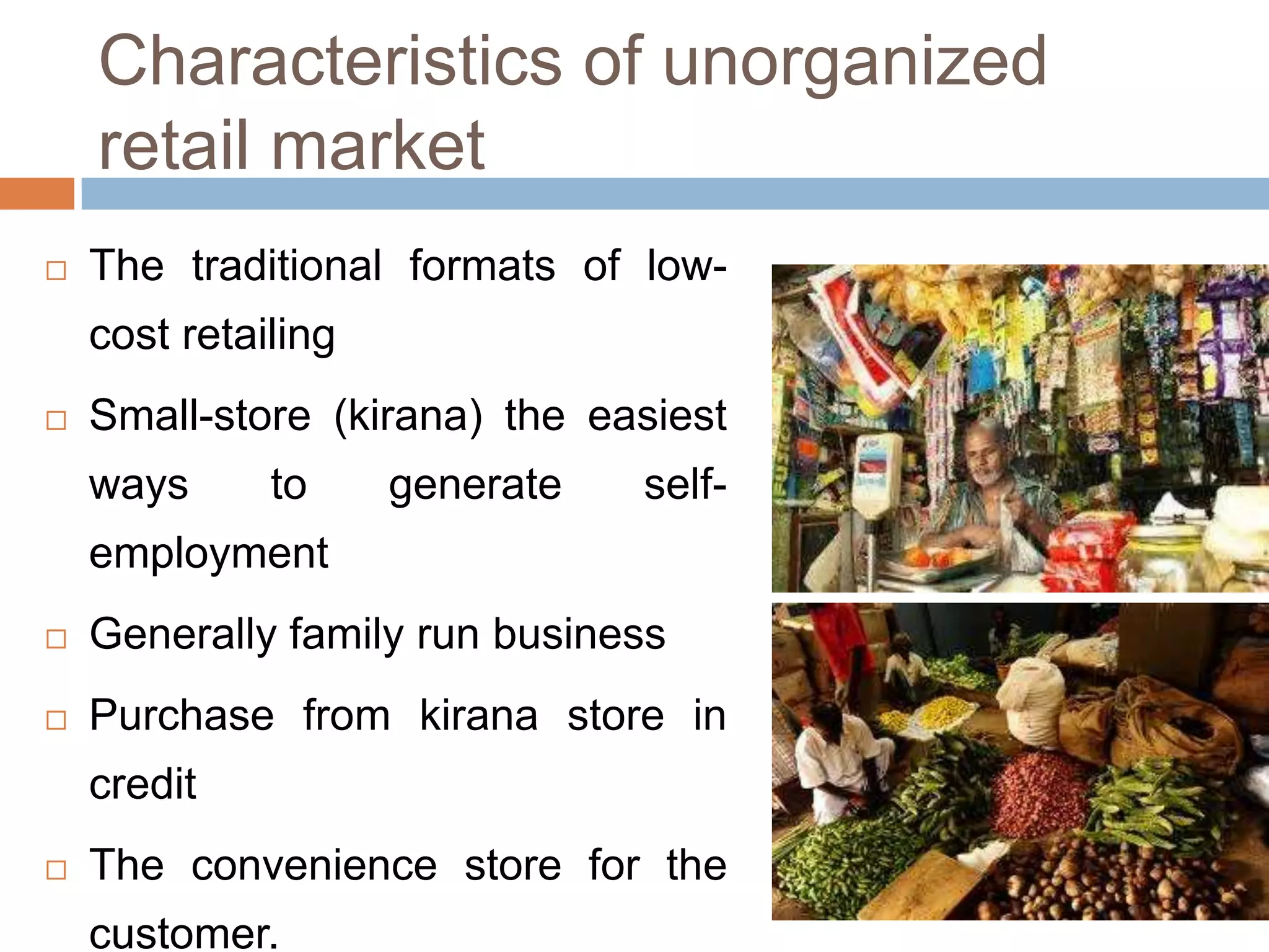 unorganised retail sector in india | PPTX