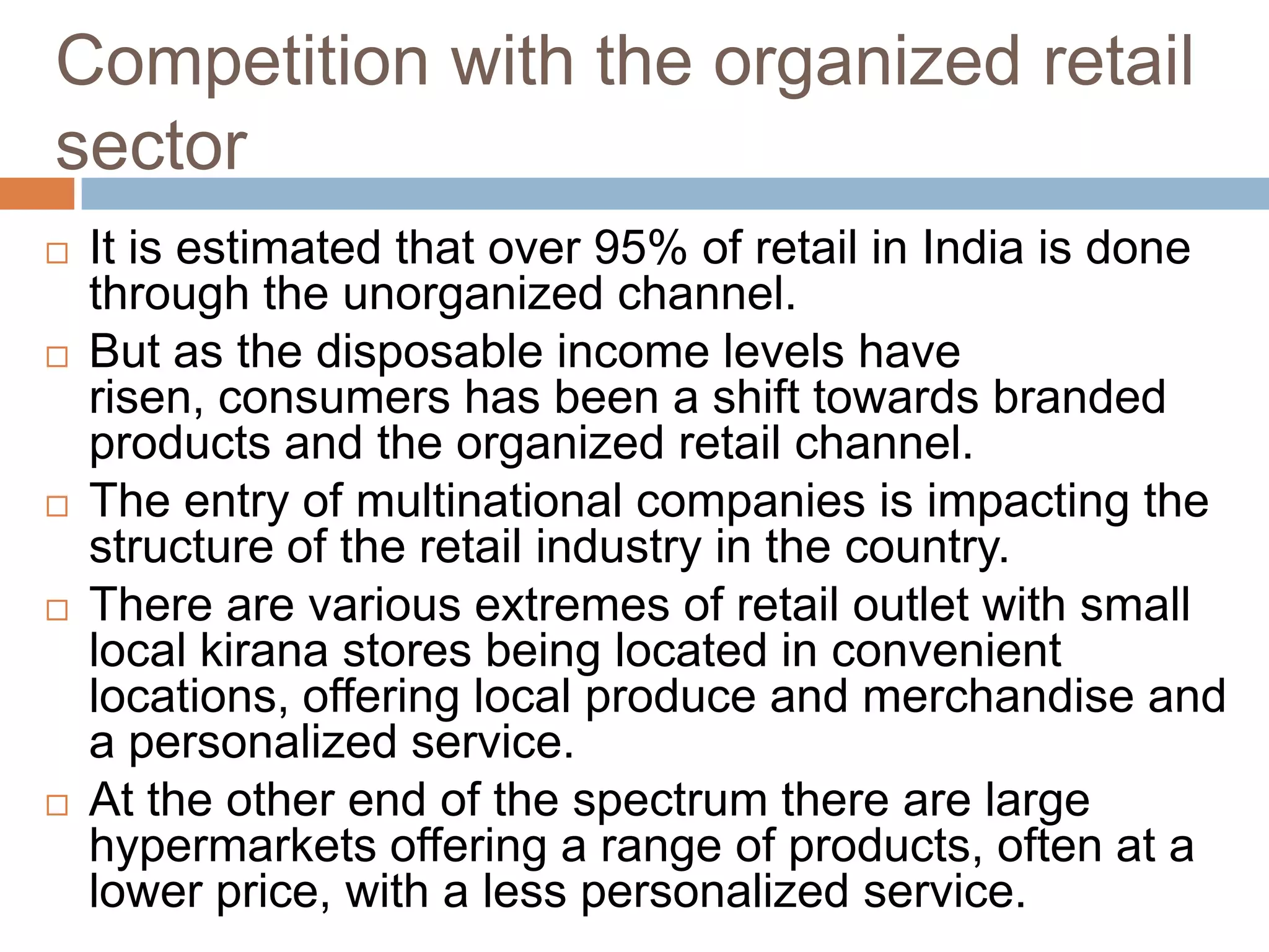 unorganised retail sector in india | PPTX