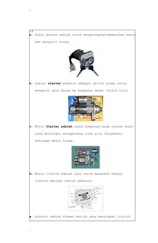 Soal dan jawaban No 11™ Tugas Pendahuluan Motor Bensin Teknik Mesin | PDF