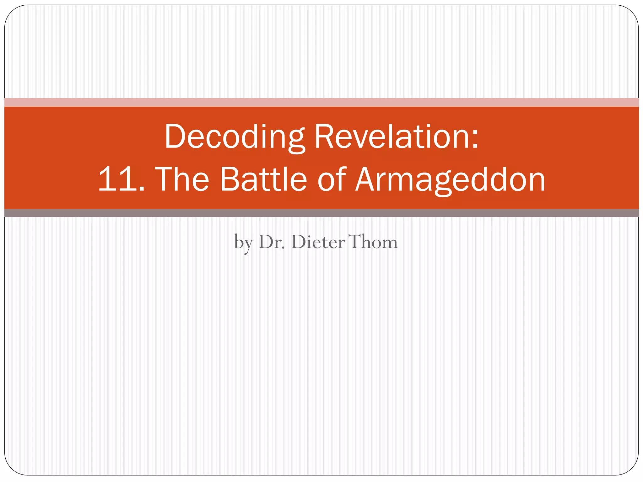 11. The Battle of Armageddon | PDF