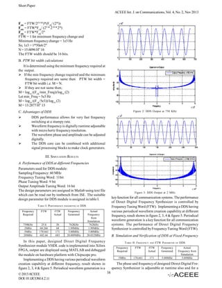 Adaptive Design of FPGA-based Direct Digital Frequency Synthesizer to Optimize Angular Precision ...