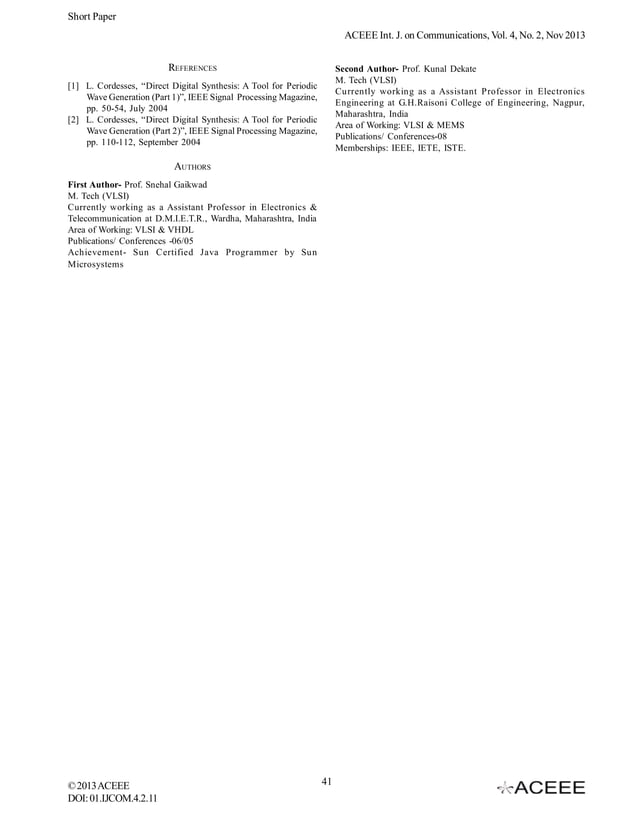 Adaptive Design of FPGA-based Direct Digital Frequency Synthesizer to Optimize Angular Precision ...