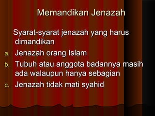 Tata Cara Mengurus Jenazah | PPT