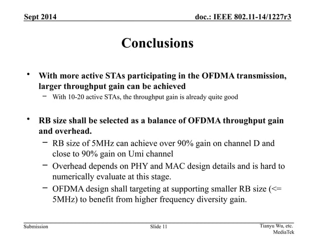 11-14-1227-03-00ax-ofdma-performance-analysis.pptx | Computer Networking | Computing
