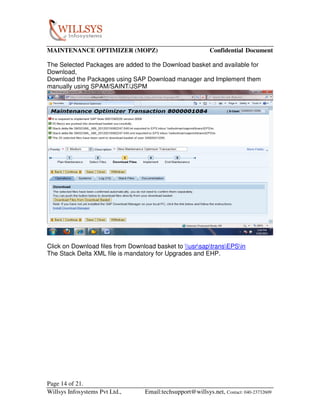 11.sap maintenance optimizer | PDF