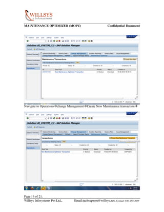 11.sap maintenance optimizer | PDF