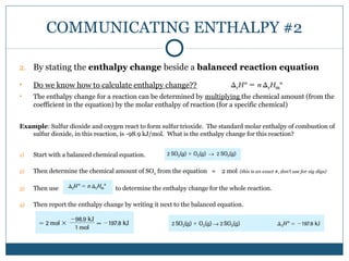 Enthalpy Of Reaction Equation