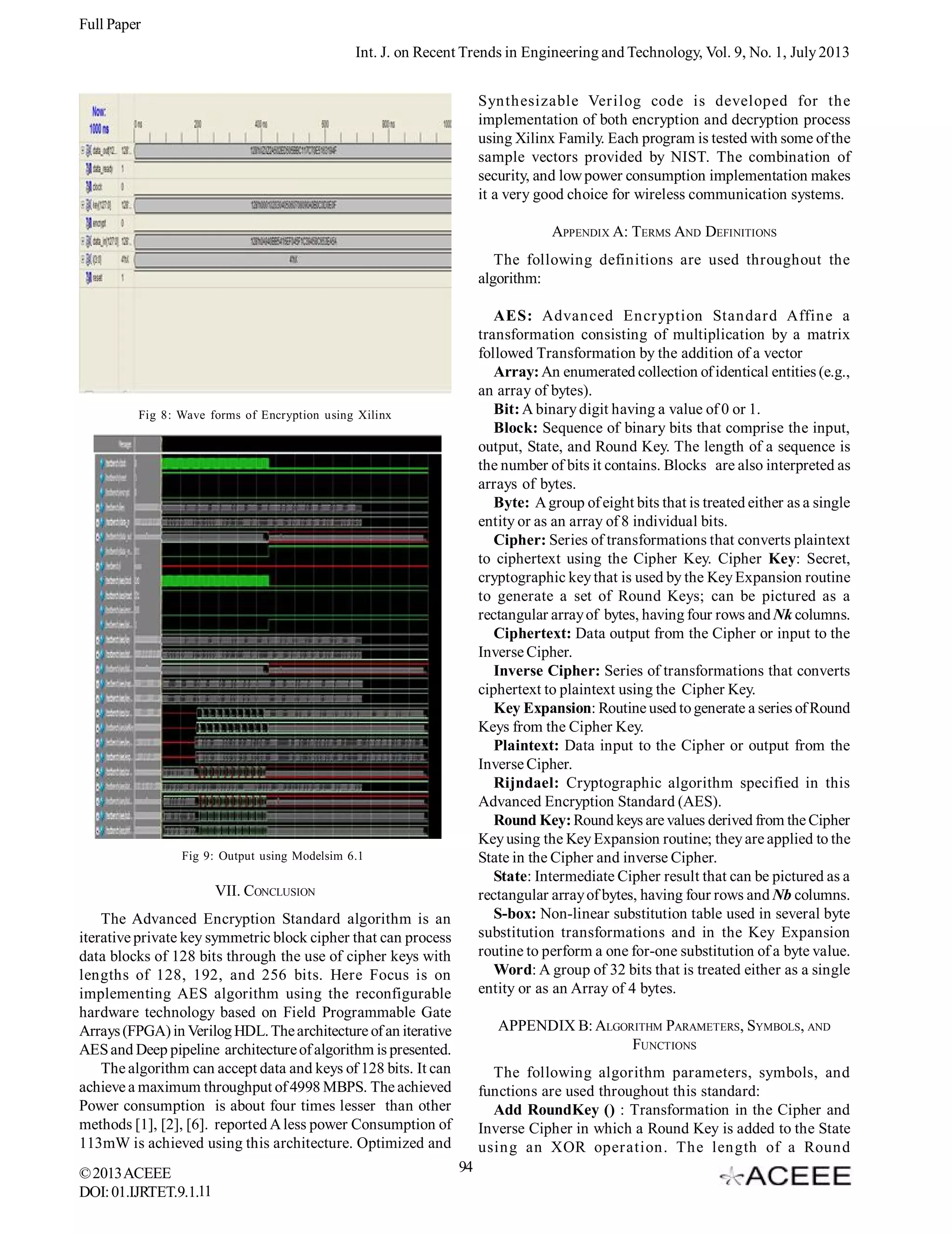 A Cryptographic Hardware Revolution In Communication Systems Using Verilog Hdl Pdf Computer