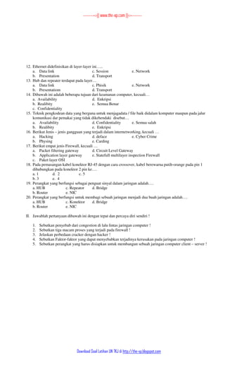 11. kumpulan soal mid produktif tkj SMK part 2 --- www.the-xp.com