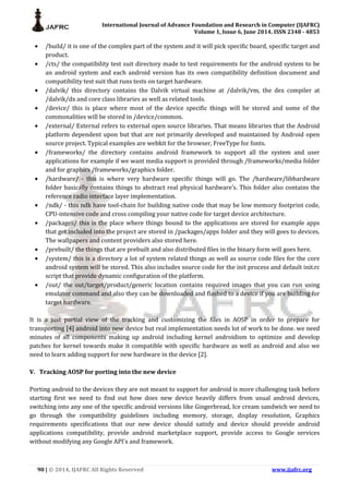 Customizing AOSP For Different Embedded Devices And Integration at Application Layer. | PDF