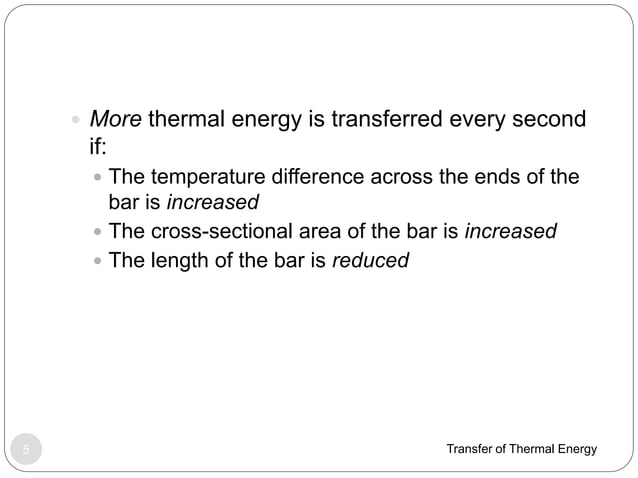 Transfer of Thermal Energy | PPTX