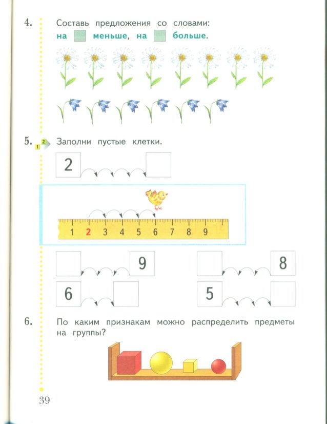 математика 1 класс 1 часть