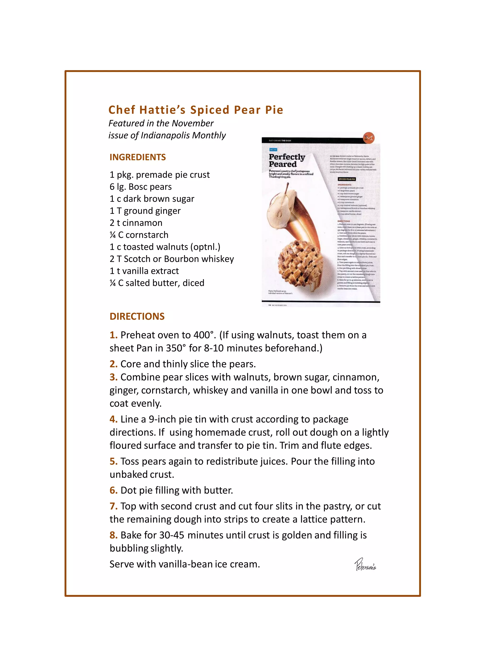 11.14 chef hattie's spiced pear pie recipe | PDF