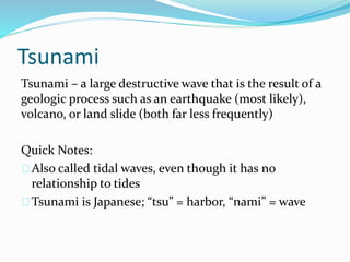 Tsunami Notes | PPTX