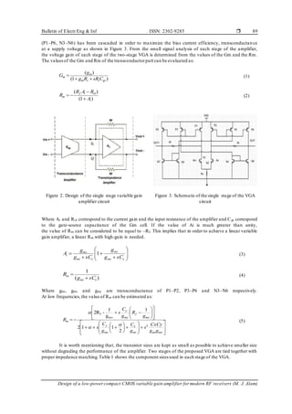 Design of a low-power compact CMOS variable gain amplifier for modern RF receivers | PDF ...
