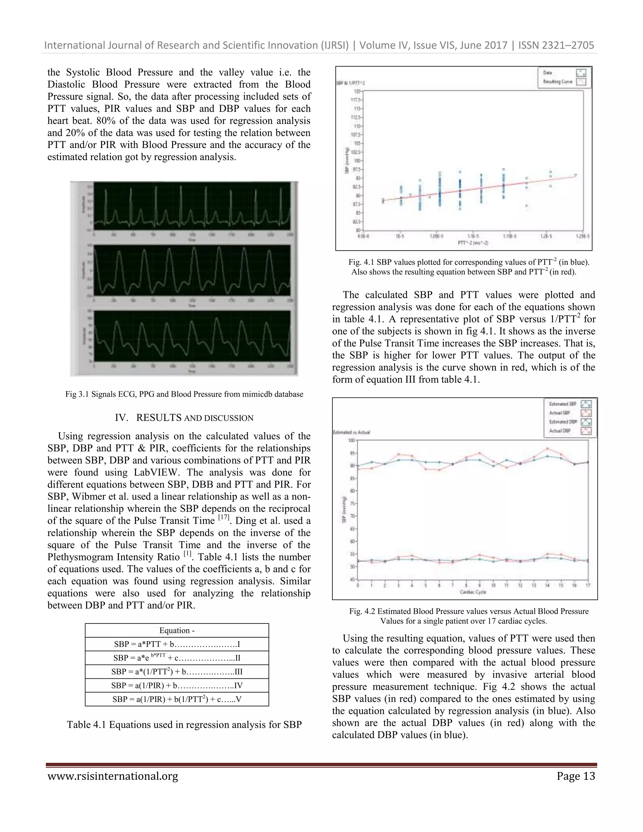 LabVIEW Based Measurement of Blood Pressure using Pulse Transit Time | PDF