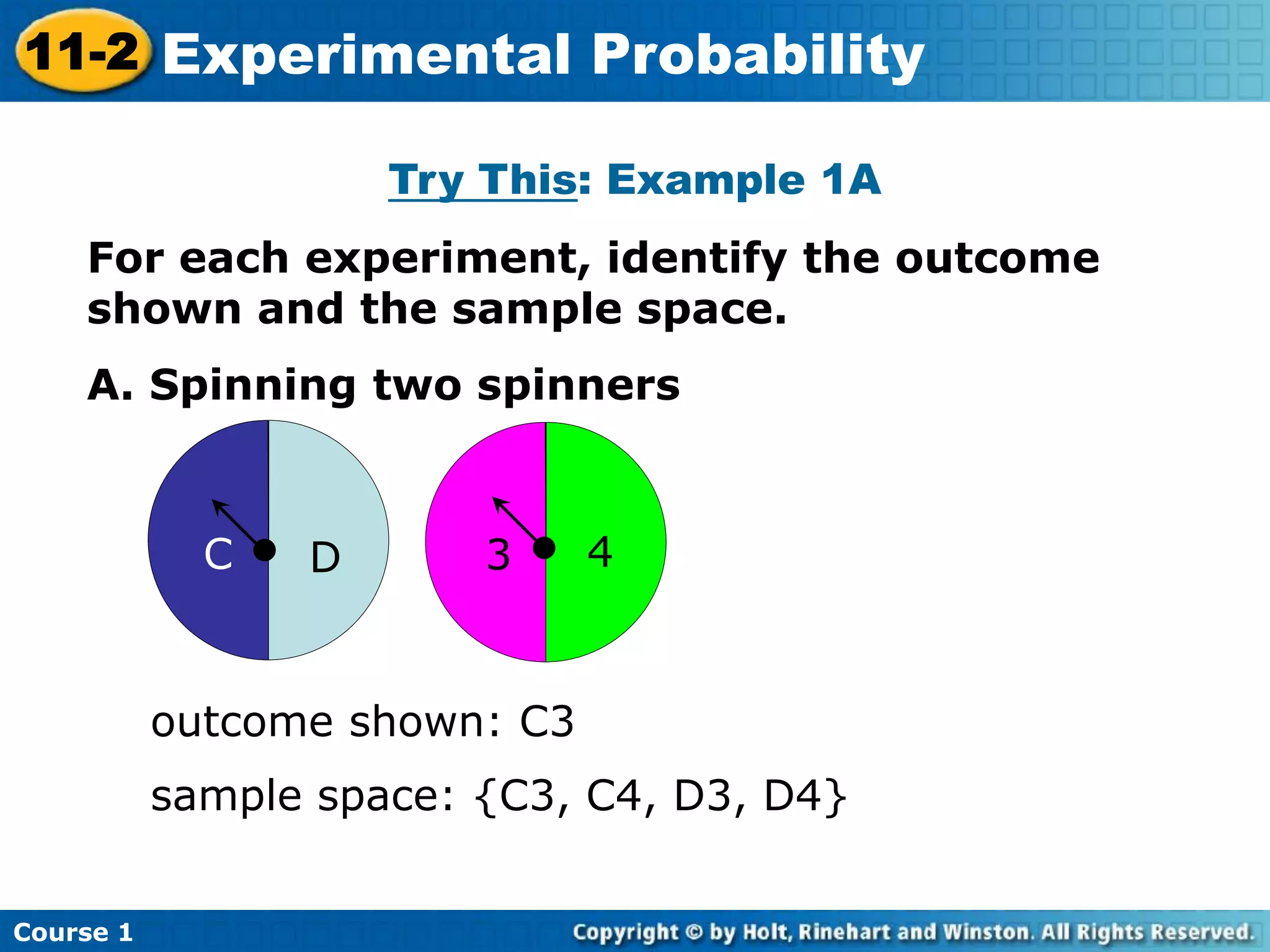 11.2 experimental probability | PDF