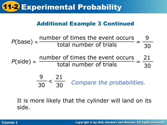 11.2 experimental probability | PDF | Physics | Science