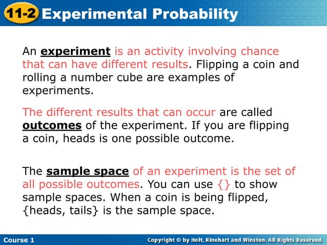 11.2 experimental probability | PDF | Physics | Science