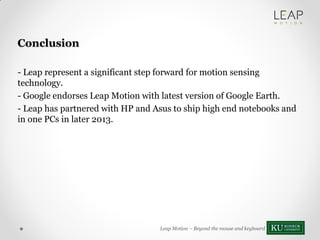 11.19 hong quan_leapmotion-beyondthemouseandkeyboard | PPT