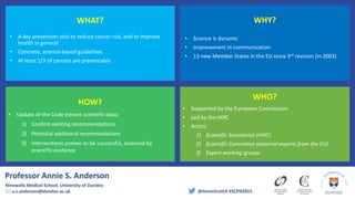 Overview of the 4th Edition of the European Code Against Cancer | Prof ...