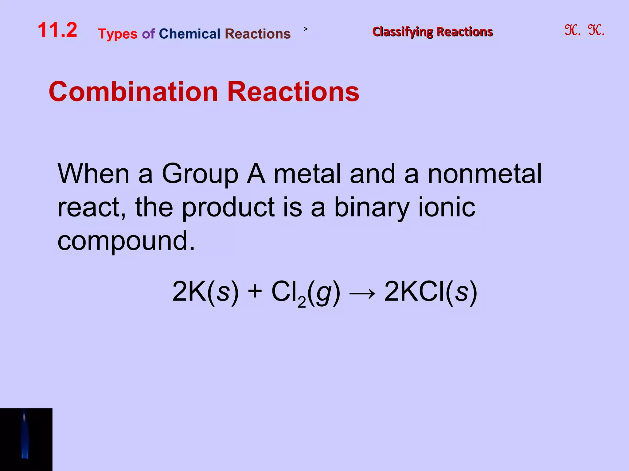 11.2 Types of chemical reactions By Hamdy Karim | PPT