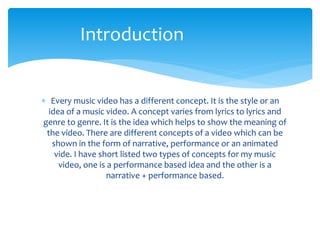 11. the concept of the music video | PPTX