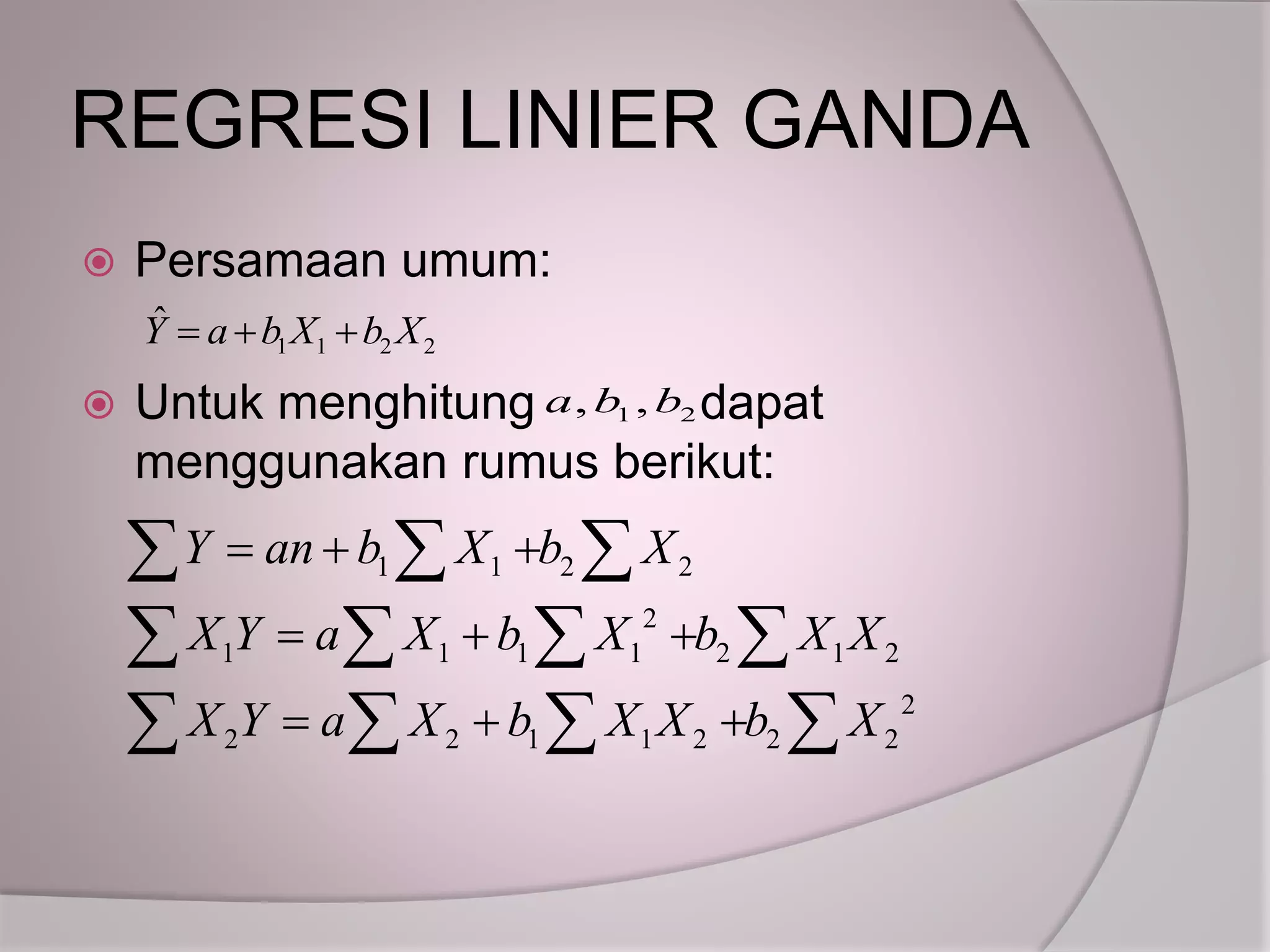 11. analisis regresi ganda | PPTX
